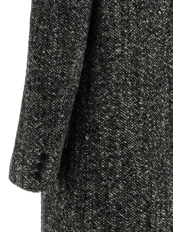 Isabel Marant Étoile Ebyane Herringbone Wool Blend Double-breasted Coat