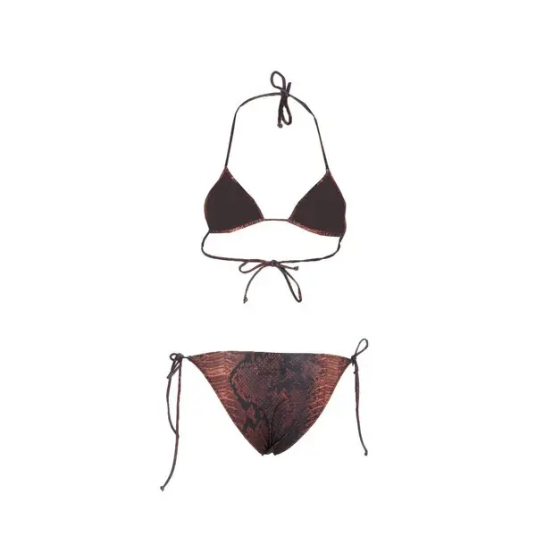 JEAN PAUL GAULTIER Python Print Triangle Bikini