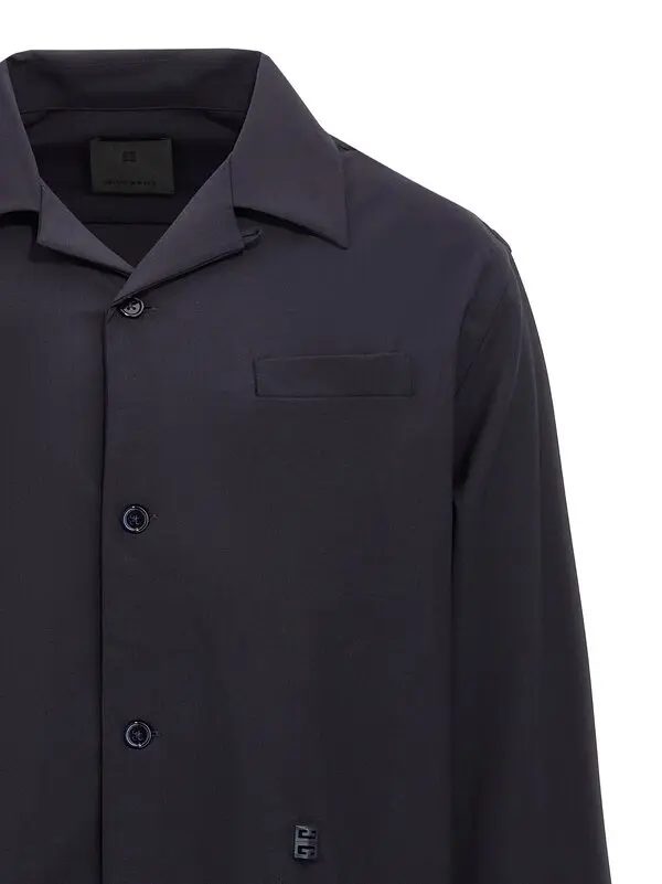 Givenchy Logo Plaque Shirt - Blue