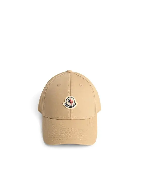 Moncler Cotton Cap With Logo - Cream
