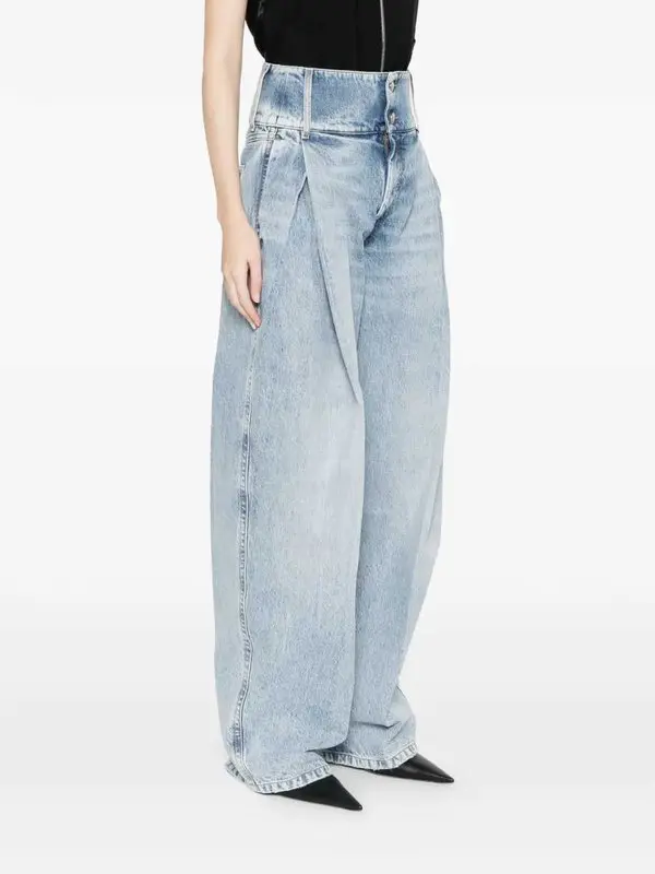 Sportmax Pleated Wide Leg Jeans