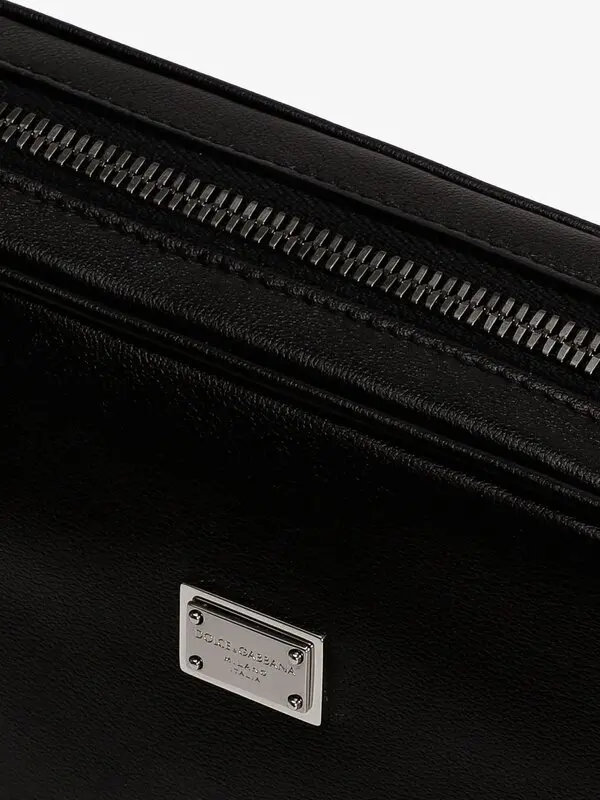 Dolce & Gabbana Leather Handheld Bag With Zip Closure