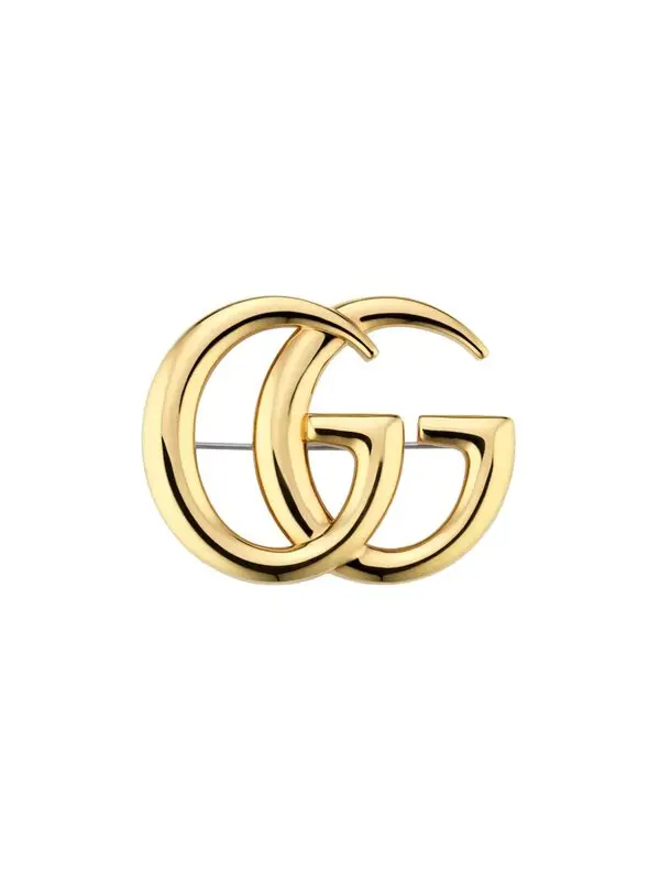 Gucci Gg Marmont Brooch - Gold