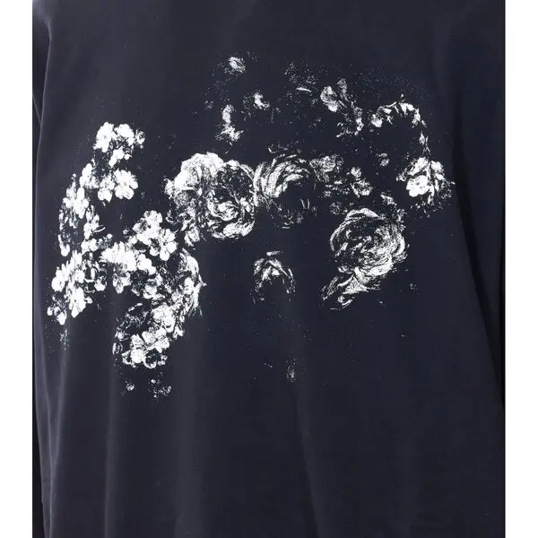ANN DEMEULEMEESTER Floral Print Cotton Hoodie