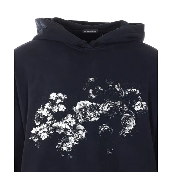 ANN DEMEULEMEESTER Floral Print Cotton Hoodie
