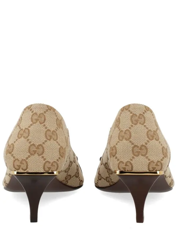 Gucci Vittoria Monogram Heels - Brown