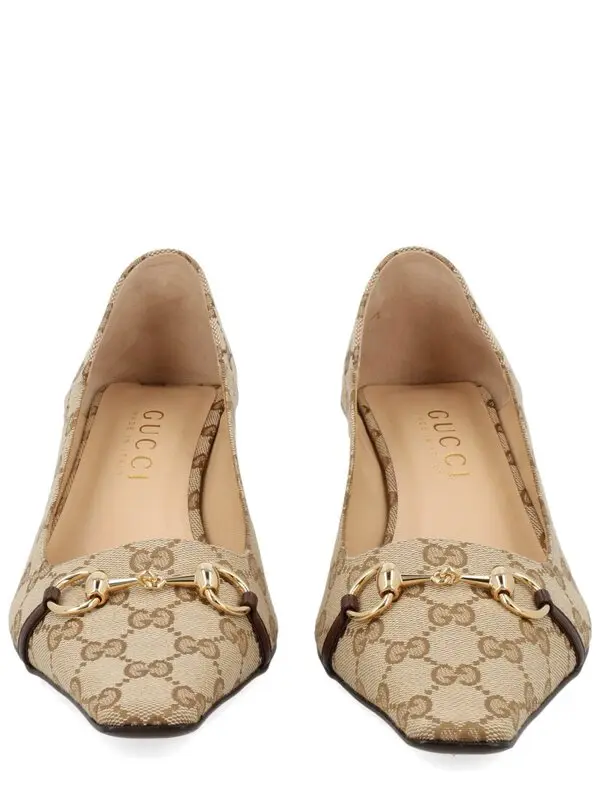 Gucci Vittoria Monogram Heels - Brown