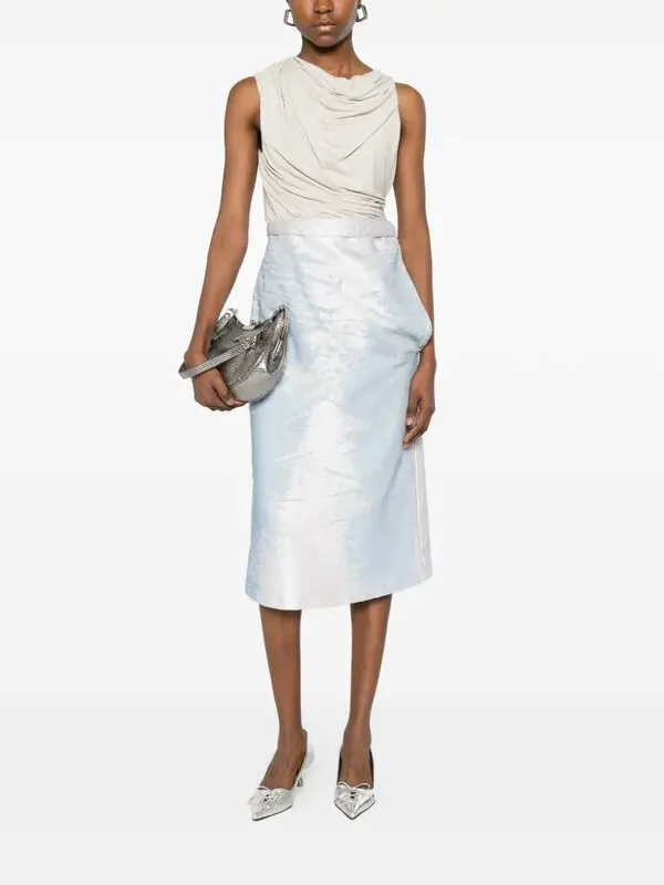 DIESEL® Belted Skirt With Brushstroke Pattern