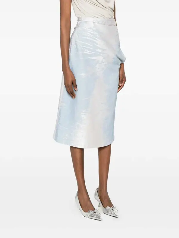 DIESEL® Belted Skirt With Brushstroke Pattern