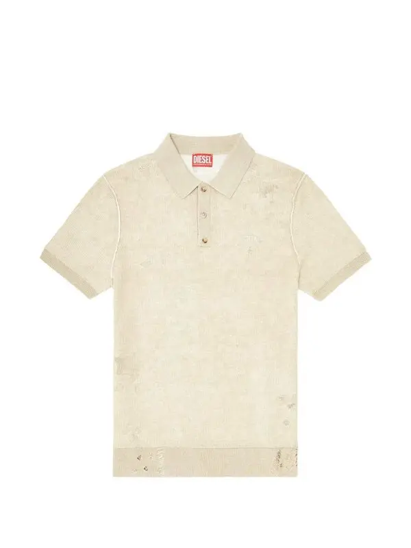 DIESEL® K-danny Polo Shirt With Distressed Effect