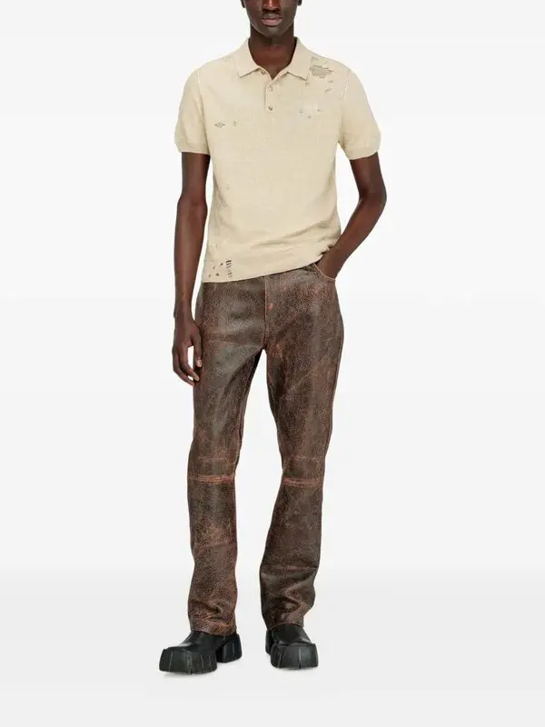 DIESEL® K-danny Polo Shirt With Distressed Effect