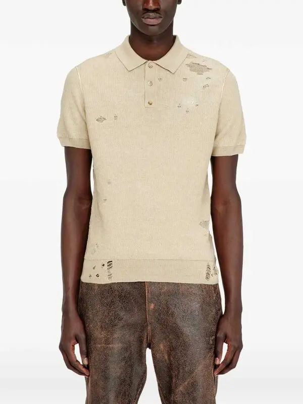DIESEL® K-danny Polo Shirt With Distressed Effect