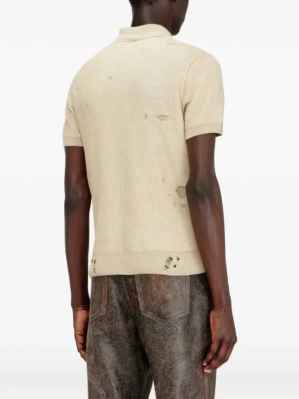 DIESEL® K-danny Polo Shirt With Distressed Effect