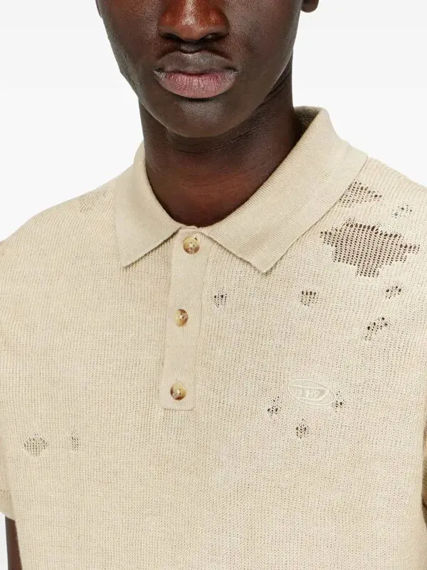 DIESEL® K-danny Polo Shirt With Distressed Effect