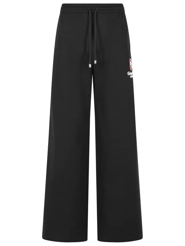 Amiri Cotton Wide Leg Trousers - Black