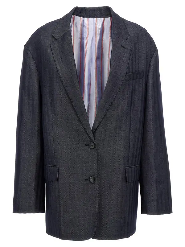 Etro Pegaso Single-breasted Blazer - Blue