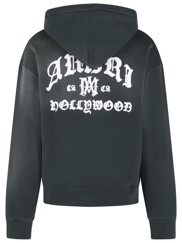 Amiri Cotton Sweatshirt With Logo Detail - Black