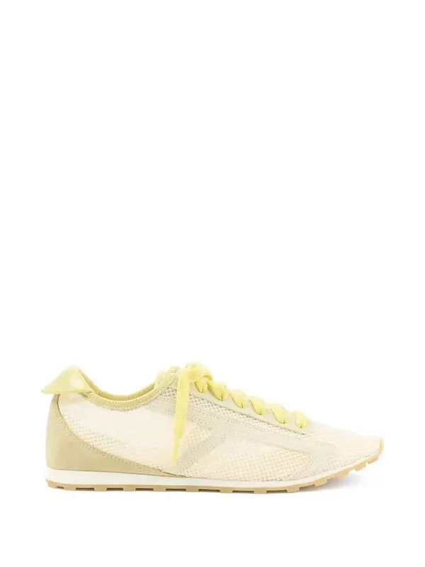 Jacquemus Dusty Yellow Lace-up Suede Panel Tennis Sneakers - Multicolor