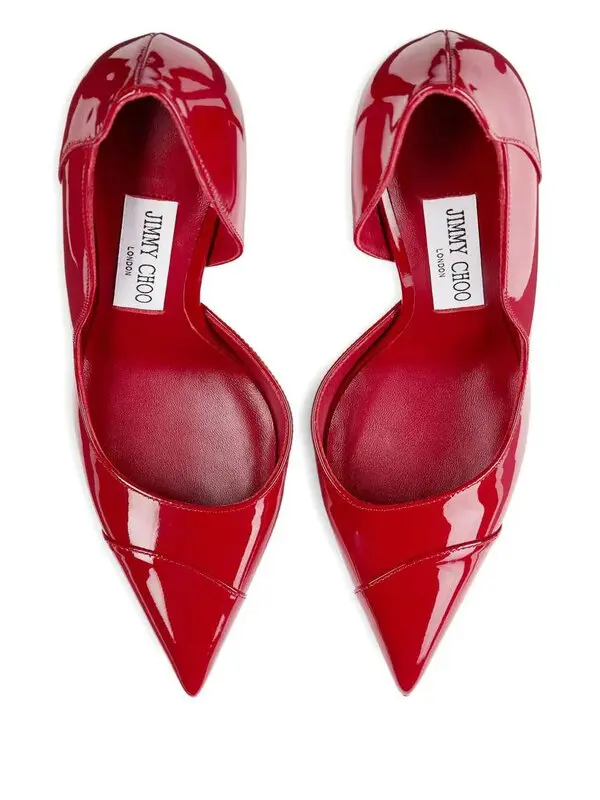 JIMMY CHOO Brigitte Pointed-toe Pumps - Red