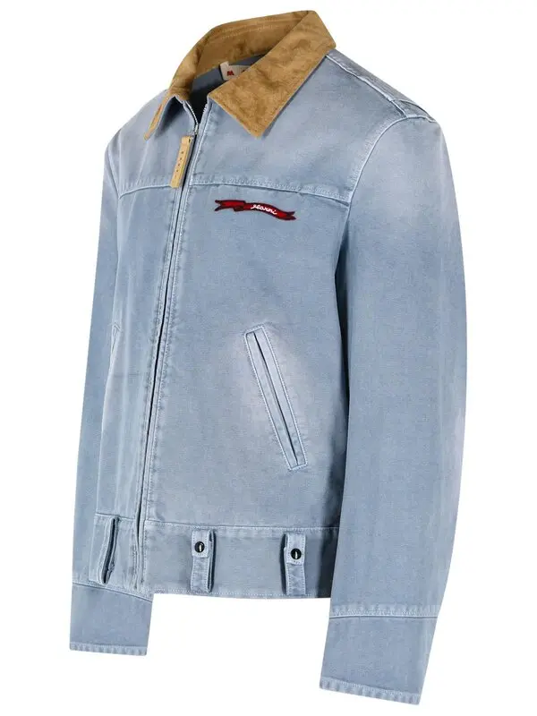 Marni Light Cotton Jacket With Coated Collar