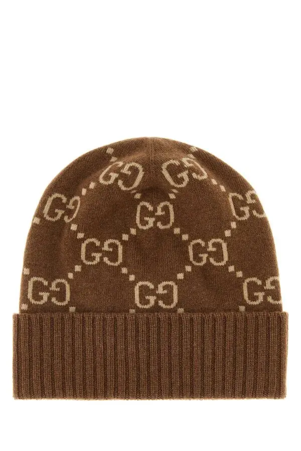 Gucci Embroidered Cashmere Beanie Hat - Multicolor