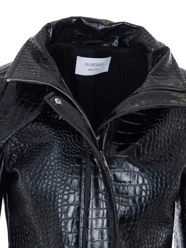 Sportmax Cropped Alligator Print Jacket