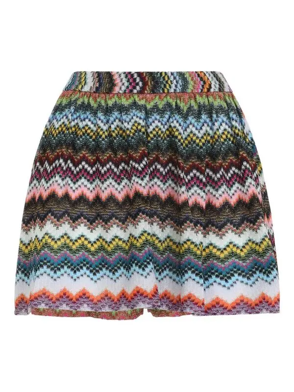 Missoni High-waisted Shorts With Chevron Pattern - Multicolor
