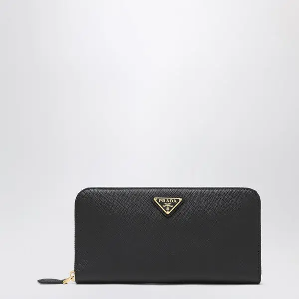 Prada Saffiano Zip-around Wallet - Black