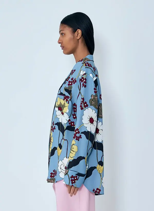 Marni Floral Print Viscose Button-down Shirt