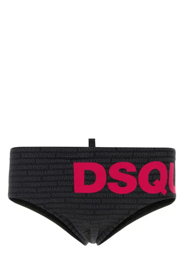Dsquared2 Printed Stretch Nylon Swimming Brief - Multicolor