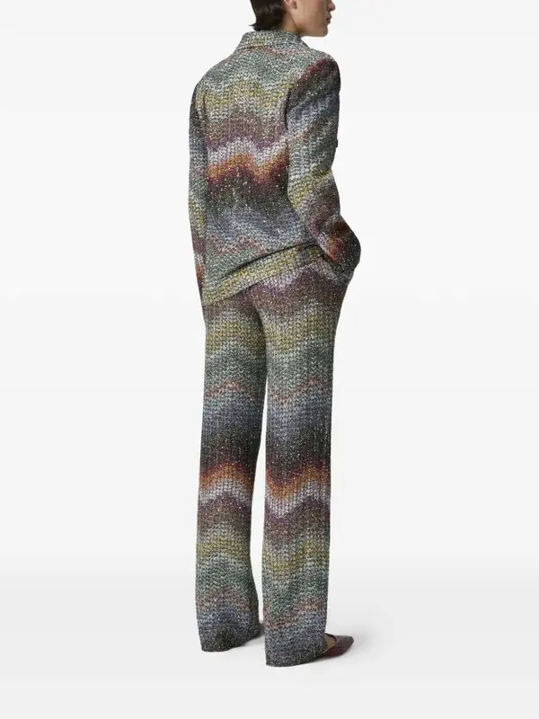 Missoni Sequined Zigzag Weave Trousers - Multicolor