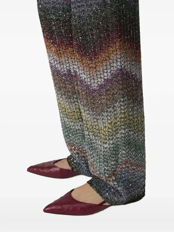 Missoni Sequined Zigzag Weave Trousers - Multicolor