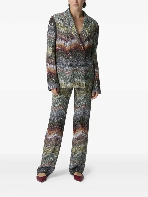 Missoni Sequined Zigzag Weave Trousers - Multicolor
