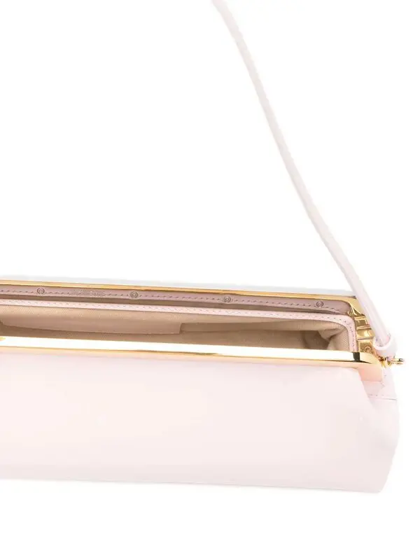 Jacquemus Salon Clutch In Pastel Pink Calfskin With Sphere And Cube Detail - Multicolor