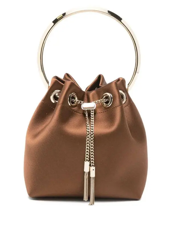 JIMMY CHOO Bon Bon Mini Bag With Ring Handle - Silver