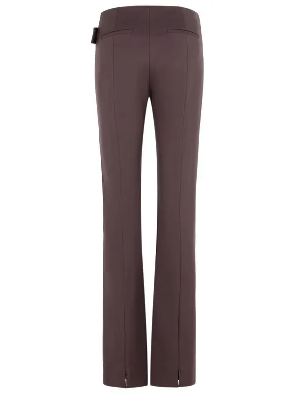 Sportmax Banda Slim Trousers With Asymmetric Belt - Brown