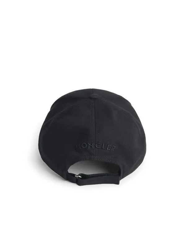 Moncler Cotton Baseball Cap - Black