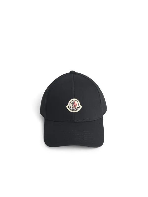 Moncler Cotton Baseball Cap - Black