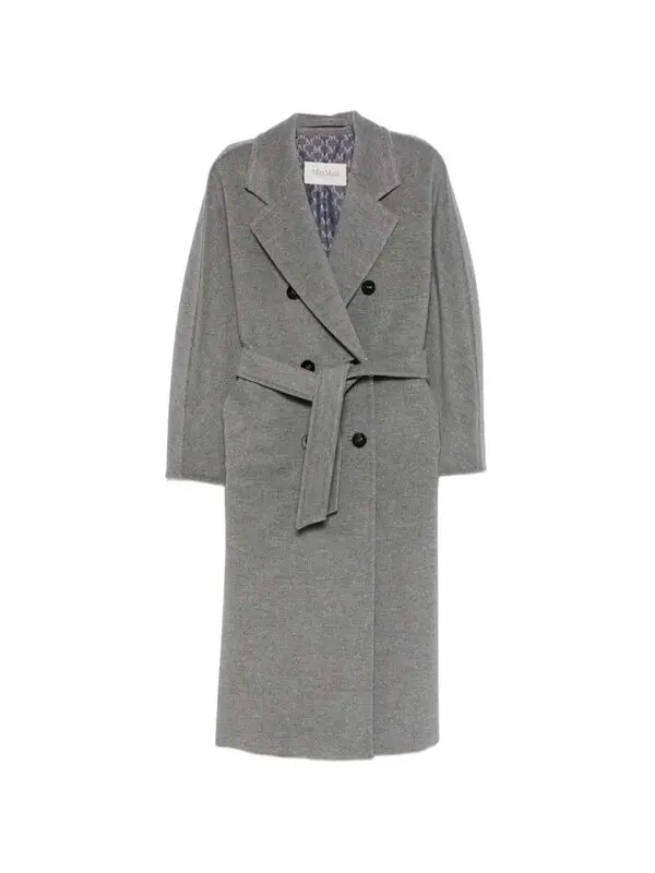 Max Mara Double-breasted Belted Wool Coat - Gray