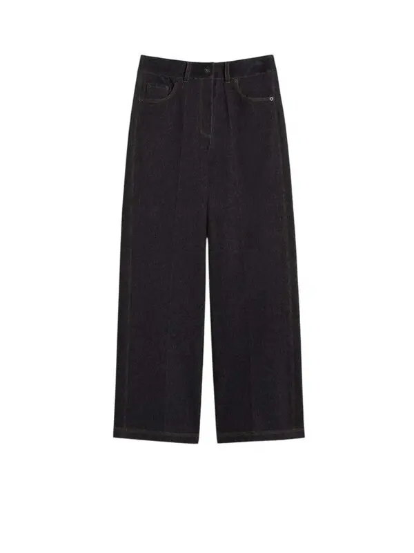 Max Mara Denim-effect Jersey Trousers - Blue