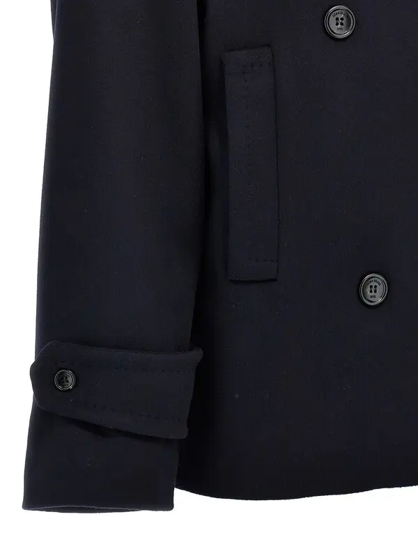Max Mara Laveno Double-breasted Coat - Blue