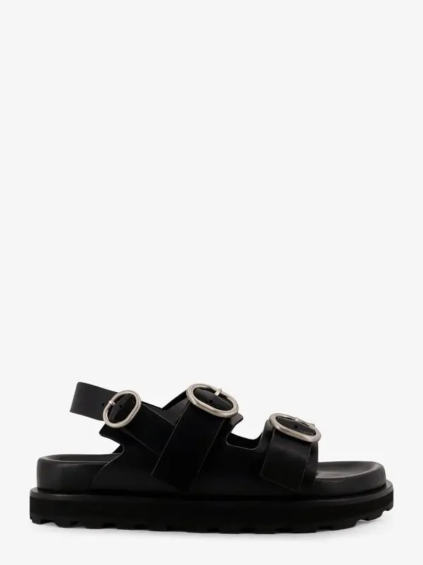 JIL SANDER Leather Sandals With Adjustable Buckles