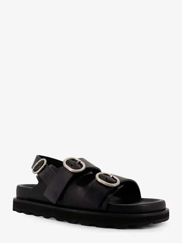 JIL SANDER Leather Sandals With Adjustable Buckles