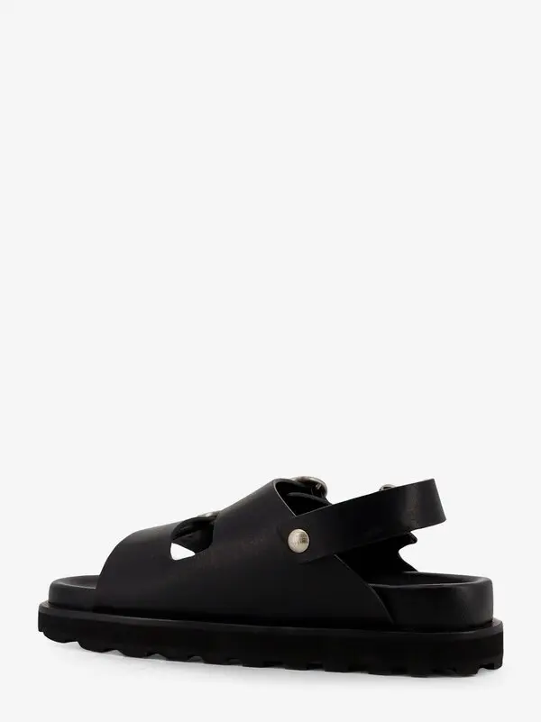 JIL SANDER Leather Sandals With Adjustable Buckles