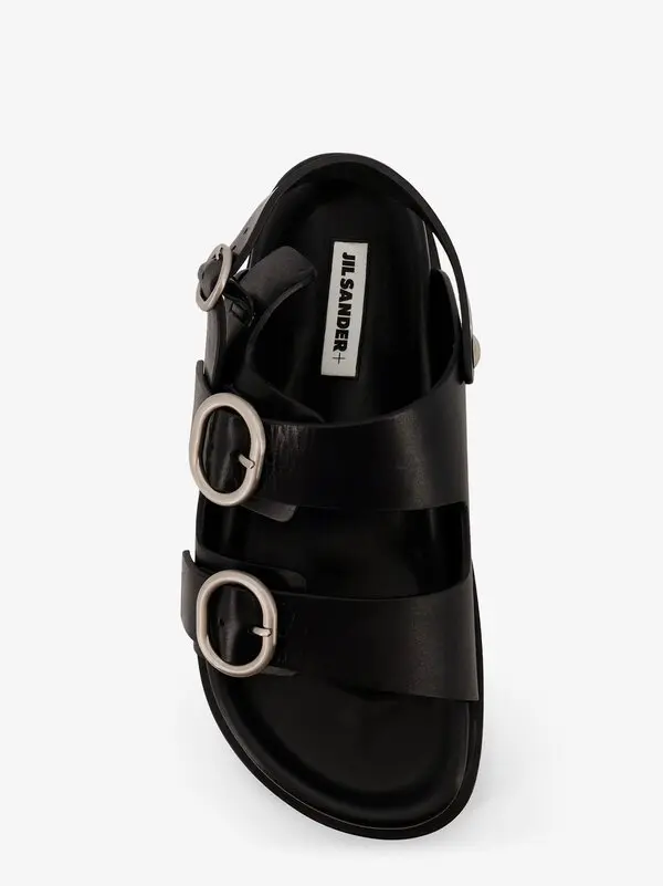JIL SANDER Leather Sandals With Adjustable Buckles