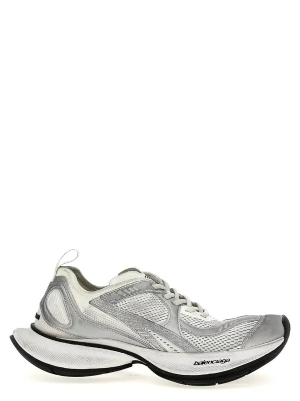 Balenciaga Circuit Mesh And Polyurethane Sneakers - Gray