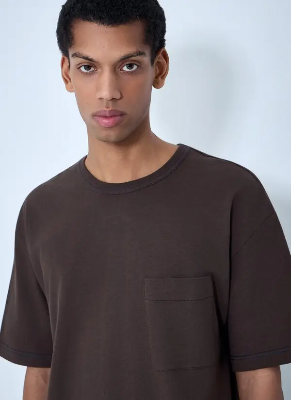 LEMAIRE Boxy Ss T-shirt - Brown