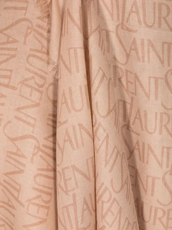 Saint Laurent Modal And Cashmere Large Square Scarf - Multicolor