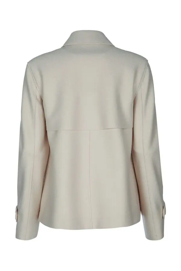 Harris Wharf London Cropped Trench Coat In Light Pressed Wool