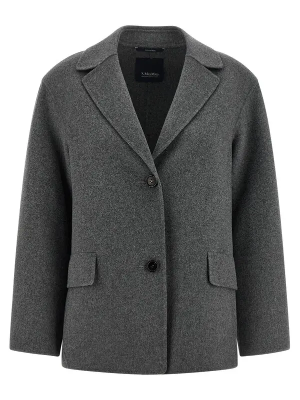 Max Mara S Mmelfi' Single-breasted Blazer - Gray